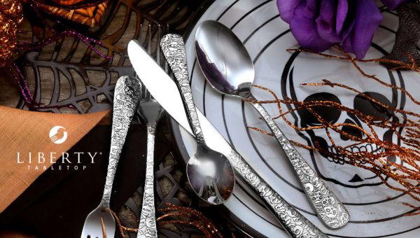 Skull Pattern Flatware Made in USA for Halloween | BuyDirectUSA
